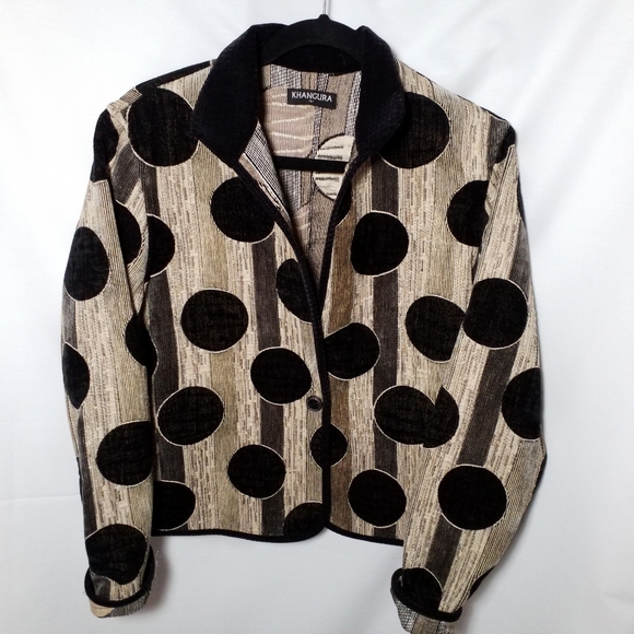 Khangura | Jackets & Coats | Khangura Polka Dot Jacket | Poshmark
